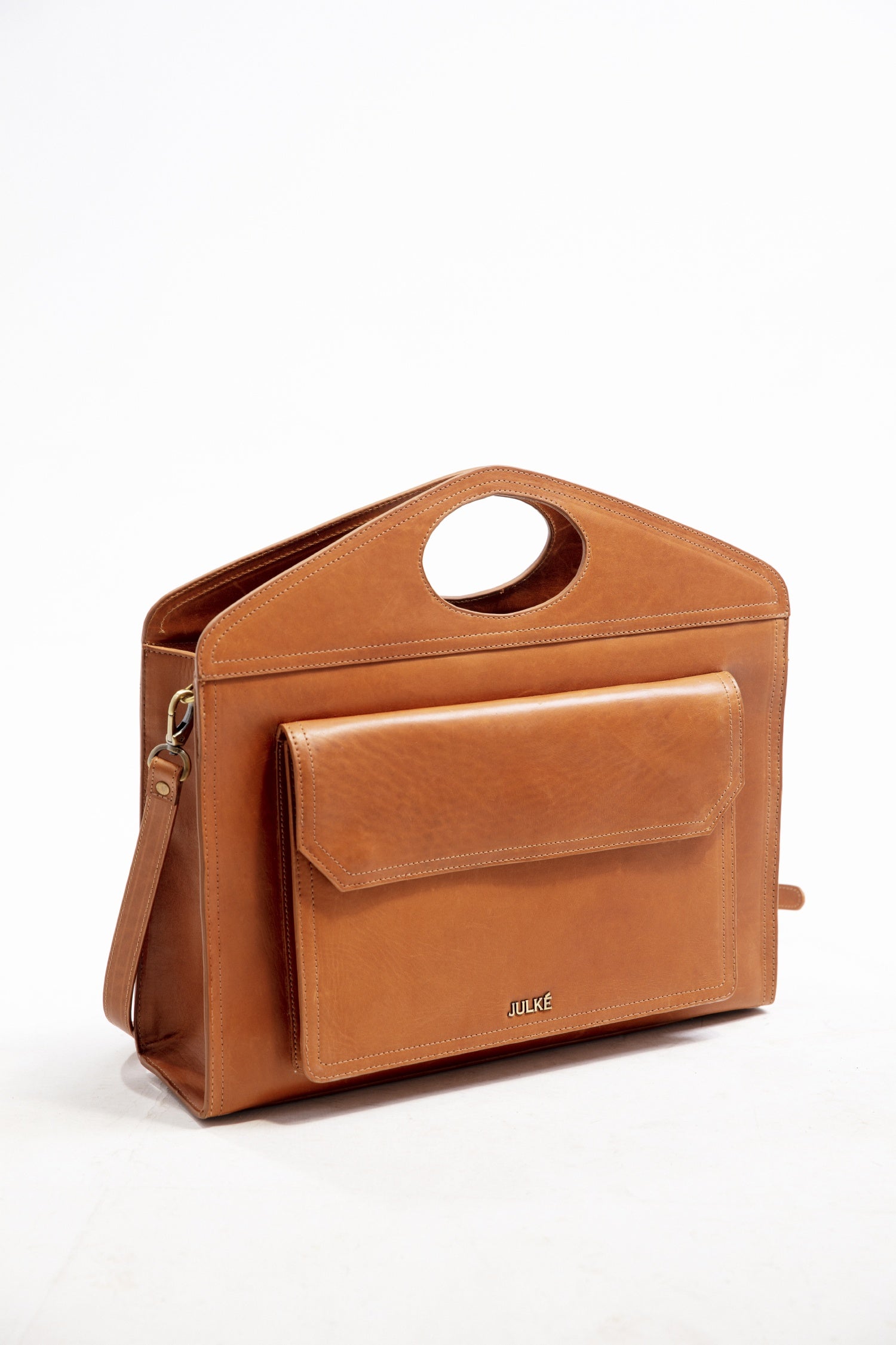 Magnus - Leather Laptop Sleeve Bag In Tan | JULKÉ