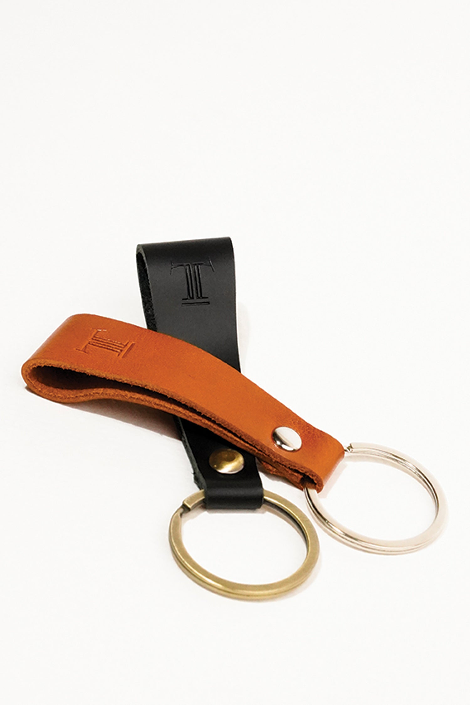 Ringo - Leather Key Chain Loop In Black & Tan | JULKE – JULKÉ