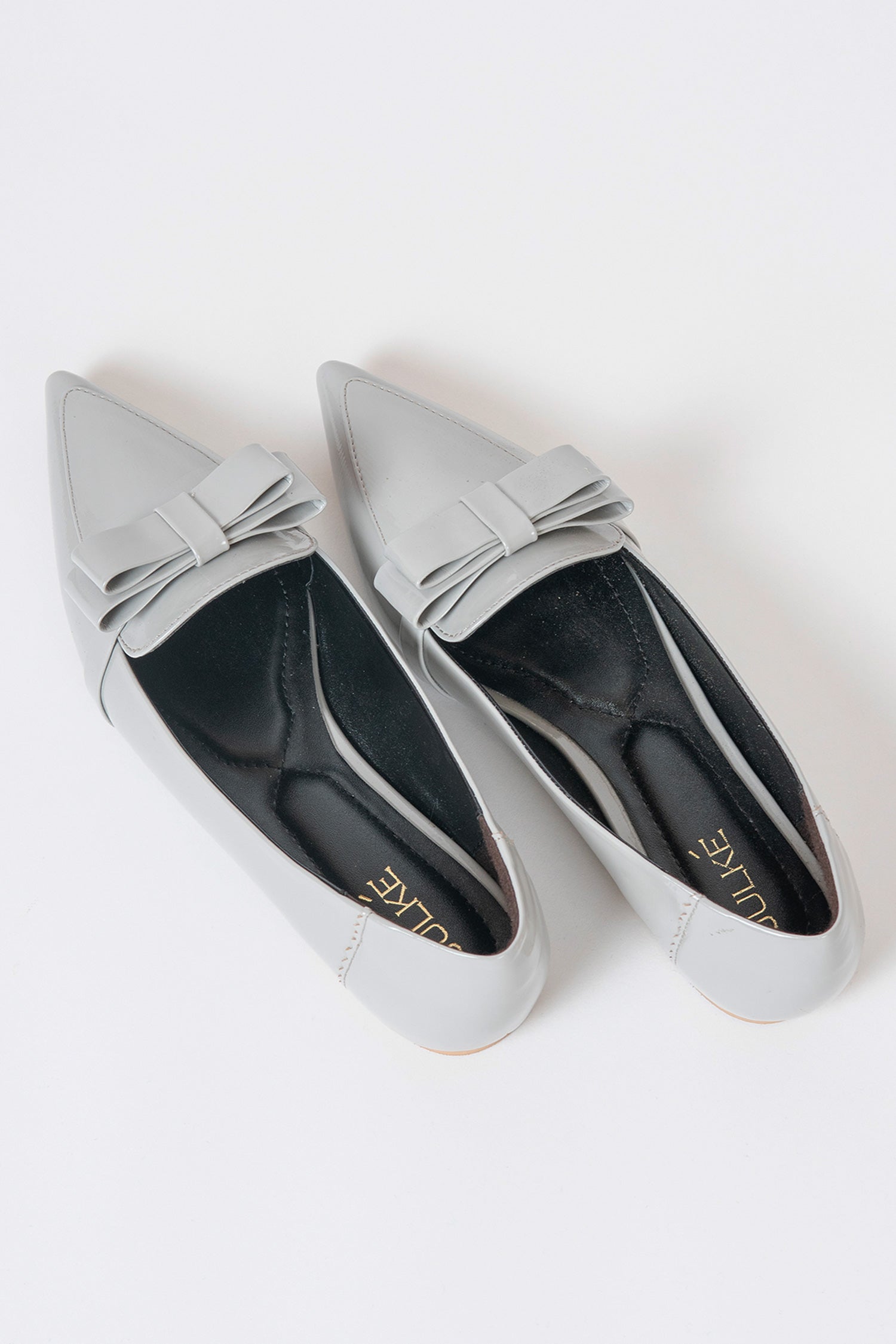 Sylvie - Women Flat Pumps In Black & Light Grey | JULKE – JULKÉ